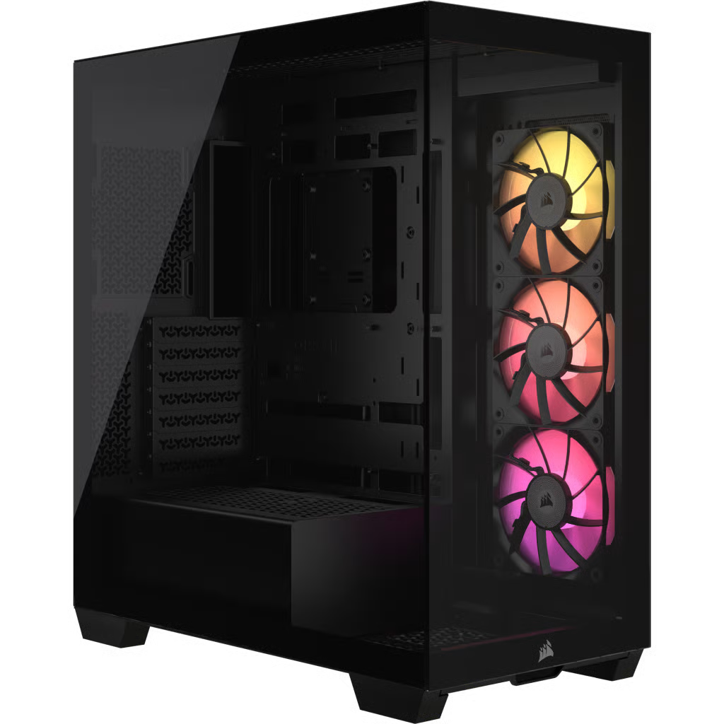 【支援背插底板】 Corsair iCUE LINK 3500X RGB 無中柱全景玻璃 ATX 機箱 - Black 黑色